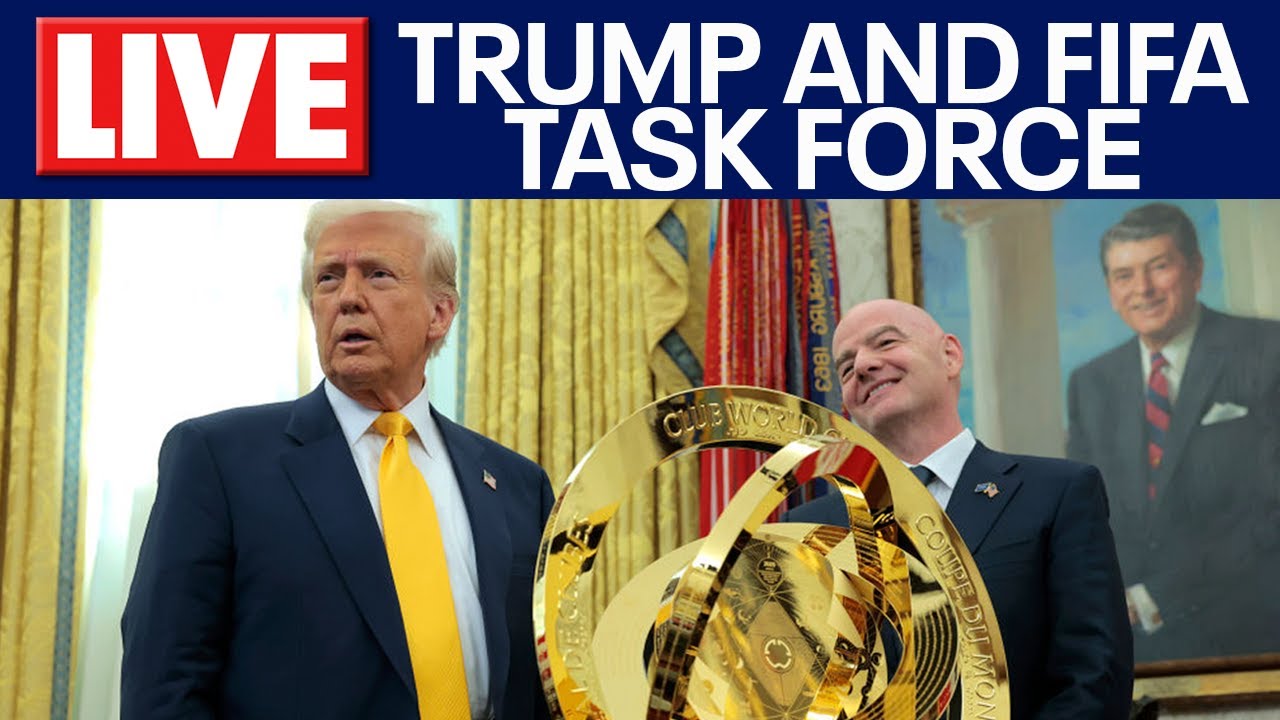 President Donald Trump joins meeting with FIFA task force - YouTube