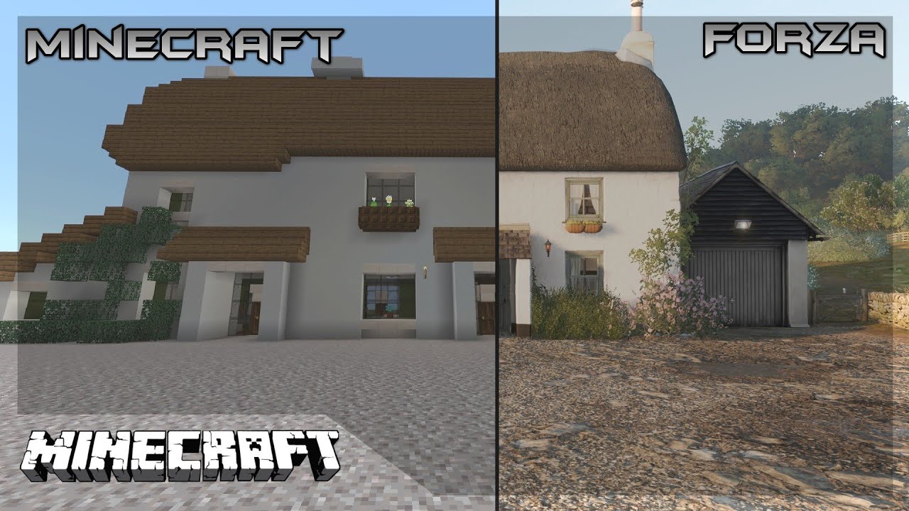 Minecraft - Recreating Forza Houses | Thatch Corner - YouTube