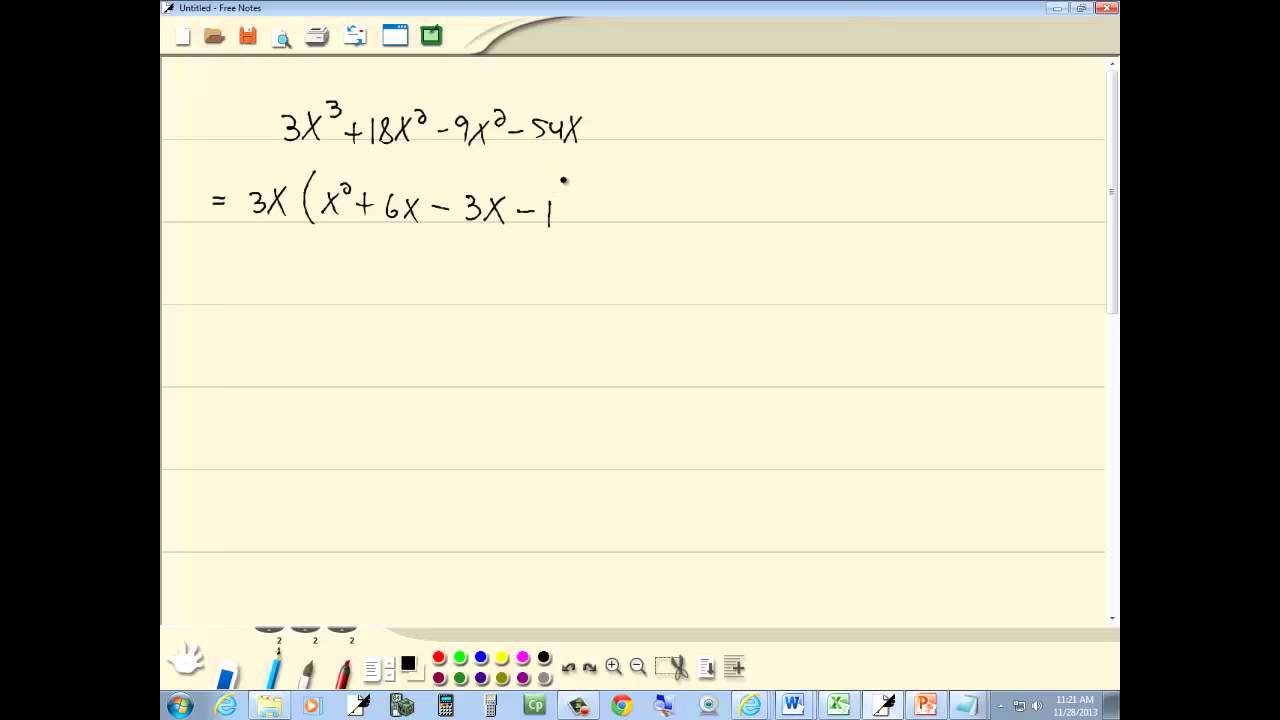 Basic Algebra Skills Review - Factoring - Grouping - Practice Sheet 1 ...