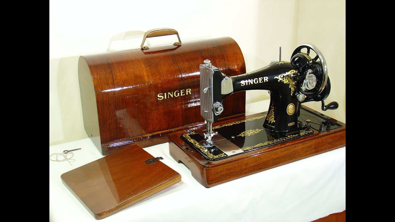 Singer 128K handcrank sewing machine - slideshow - YouTube