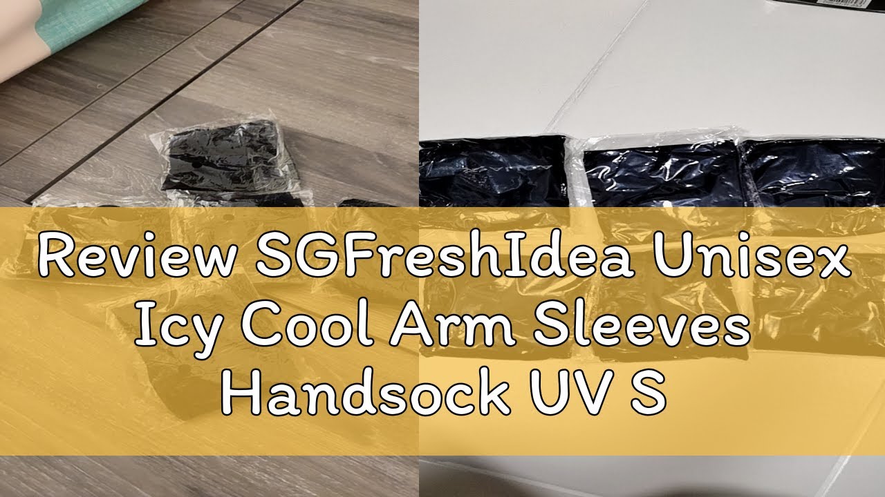 Review SGFreshIdea Unisex Icy Cool Arm Sleeves Handsock UV Sleeve Sun ...