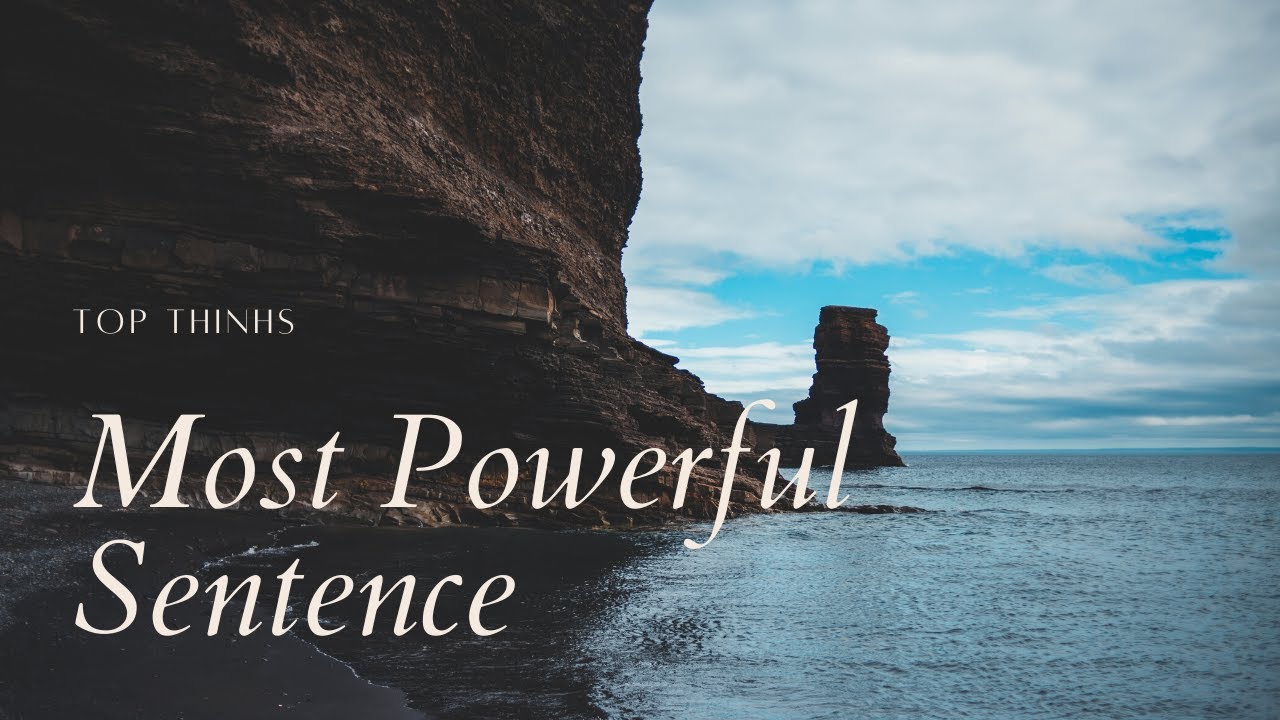 The Most Powerful Sentence - YouTube