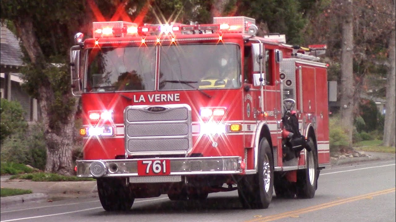 La Verne Fire Dept. Engine & RA761 - YouTube