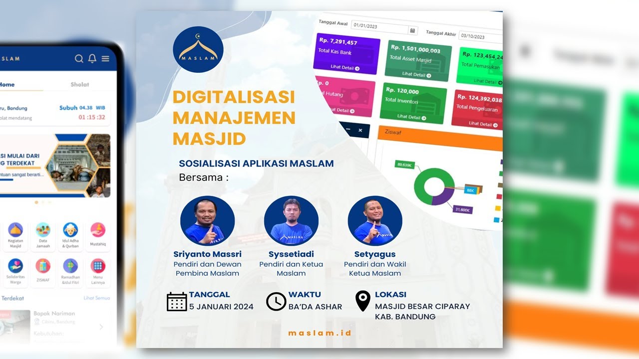 Sosialisasi Aplikasi Maslam (DIGITALISASI MANAJAMEN MASJID) - YouTube