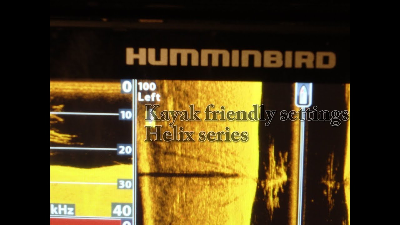 Kayak friendly fish finder settings Hummingbird helix - YouTube