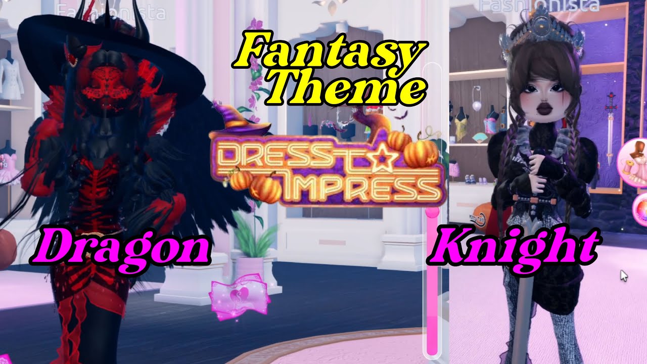 Outfit ideas Dress to Impress DTI CHALLENGE FANTASY Dragon and Knight ...