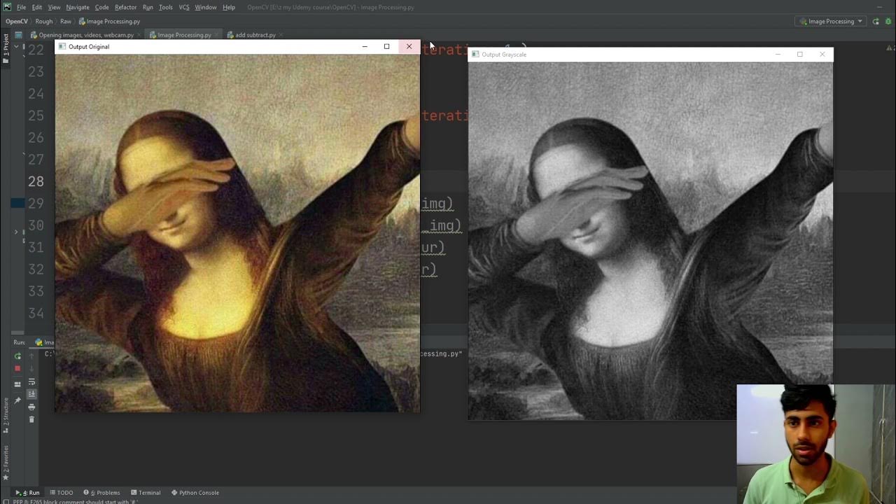9) Basic Image Processing by OpenCV: Colored to Grayscale, Blurring ...