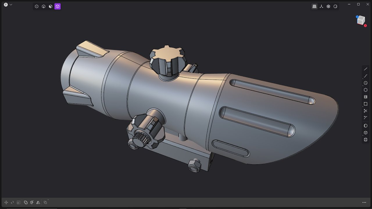 How to make a Sniper scope in Plasticity - YouTube