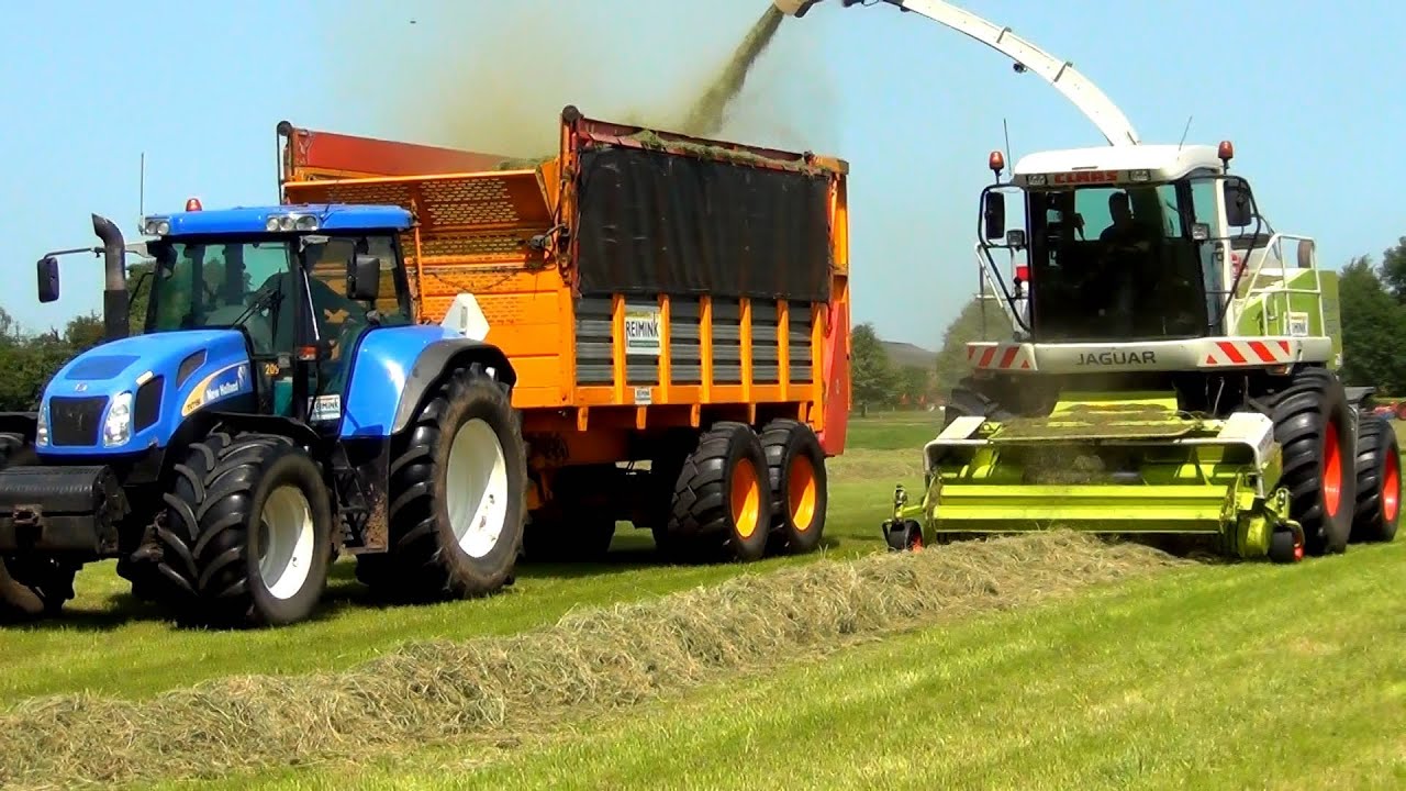 Claas Jaguar 850 Speedstar met Terberg en New Holland - YouTube