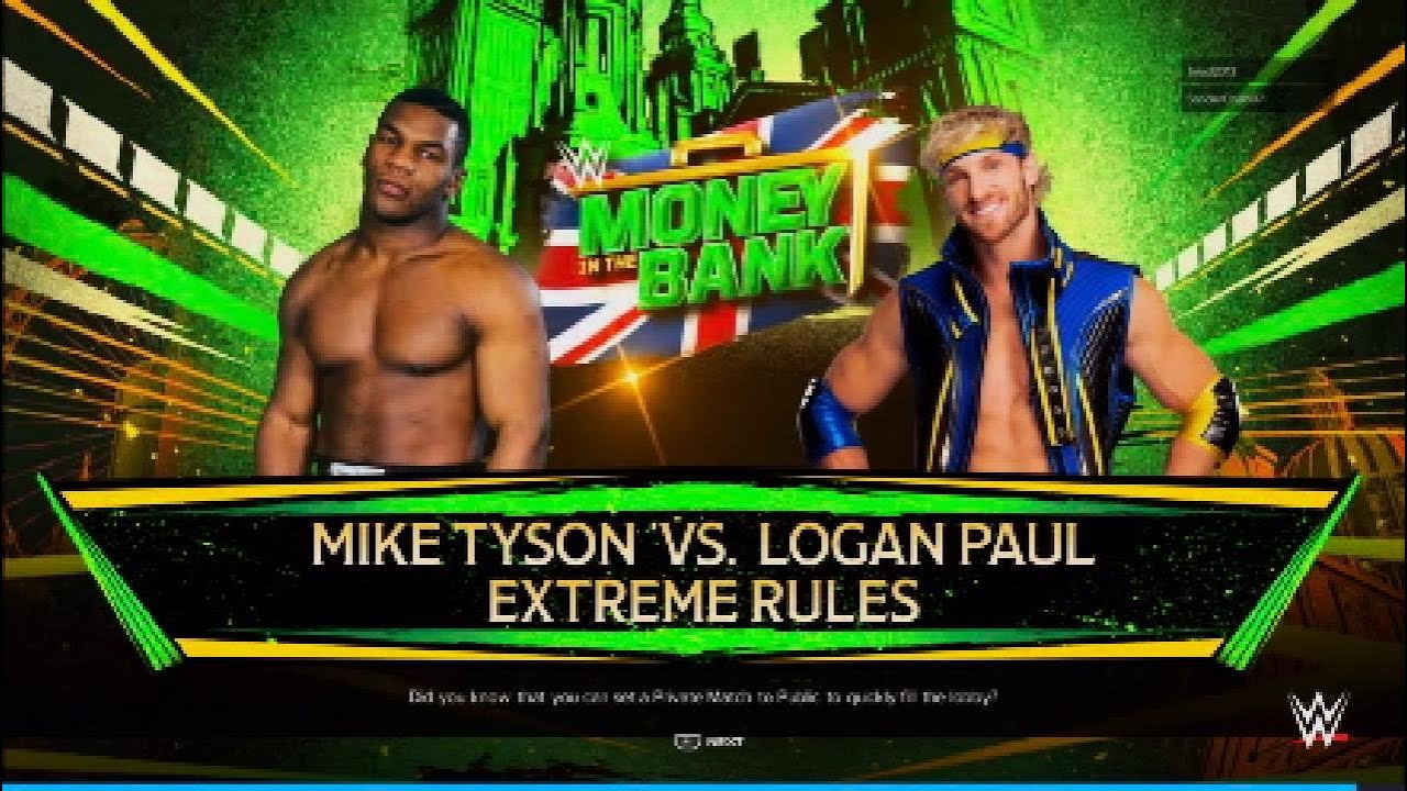 The Real Mike Tyson: Logan Paul Vs. Mike Tyson WWE 2K24 Funny Moments ...