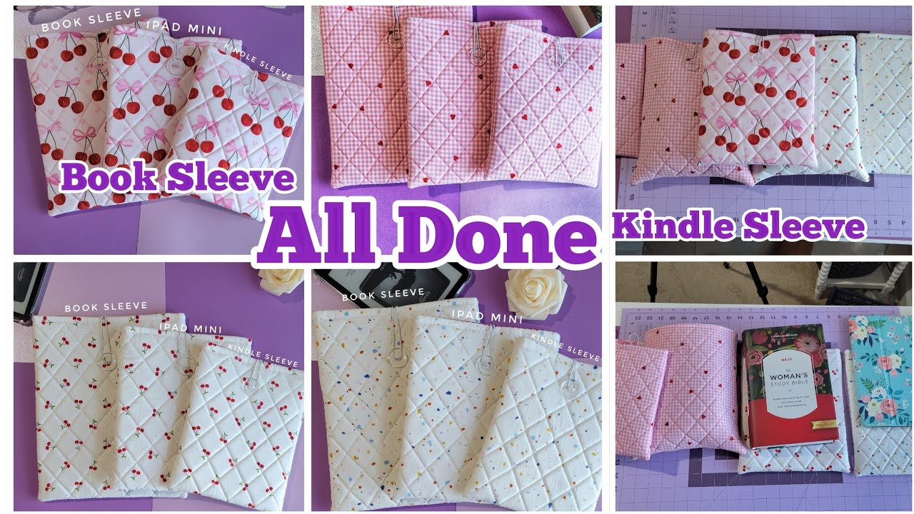 Studio Vlog | Book Sleeves | iPad Mini Sleeve | Kindle Sleeve | Etsy Seller - YouTube