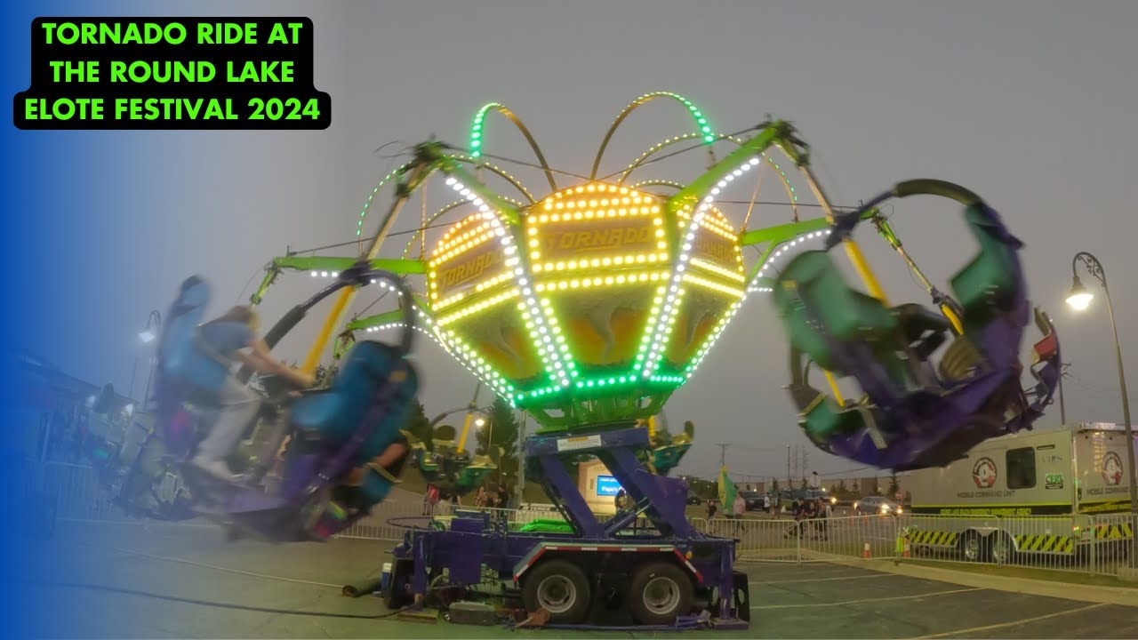 Tornado Ride At The Round Lake Elote Festival 2024 - YouTube
