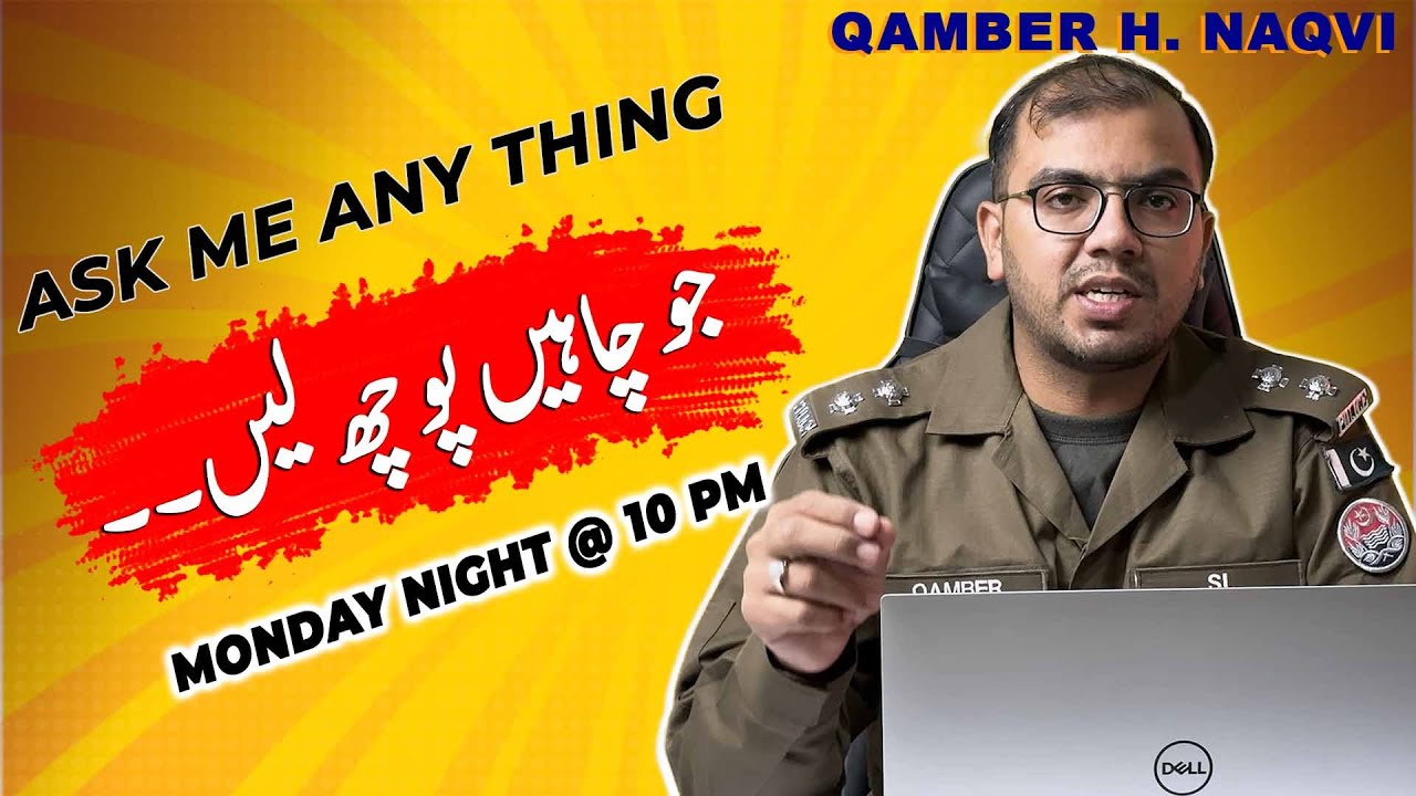 Ask Qamber H. Naqvi Q & A Live Session #askmeanything - YouTube