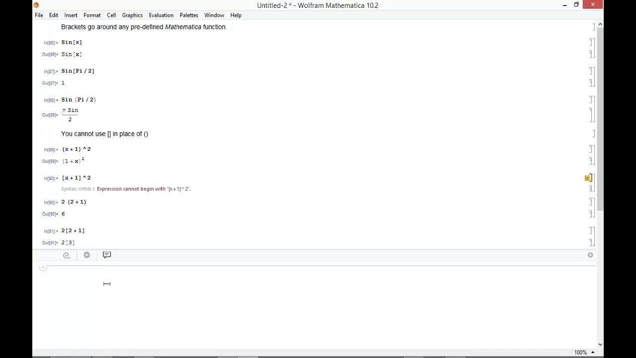 Wolfram Mathematica intro brackets parentheses braces - YouTube