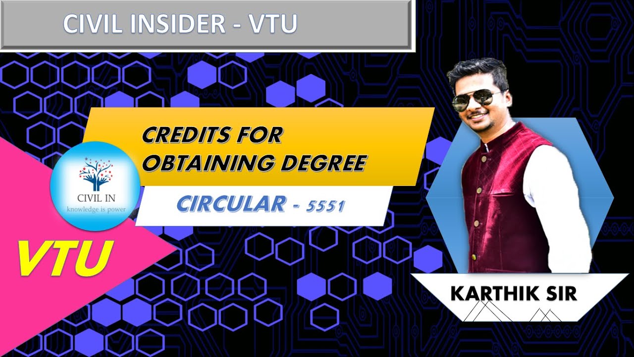 VTU CREDITS TO OBTAIN DEGREE CERTIFICATE | CIVIL INSIDER - VTU - YouTube