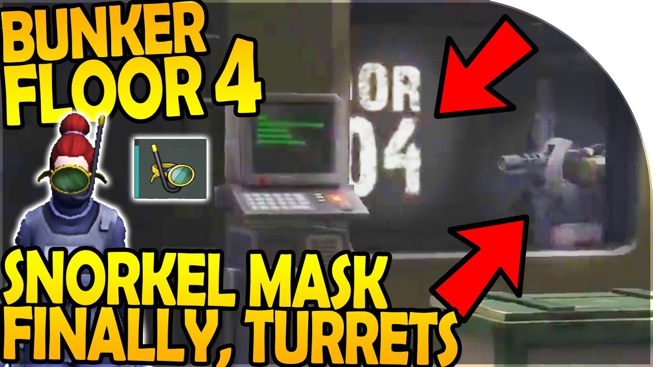BUNKER ALPHA FLOOR 4 + TURRETS - FINALLY, SNORKEL MASK!! - Last Day On ...