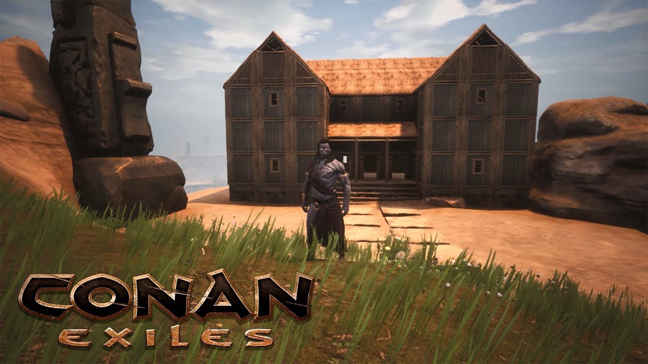 Conan Exiles - Building a house with NEW BUILDING PIECES (gonna build a ...