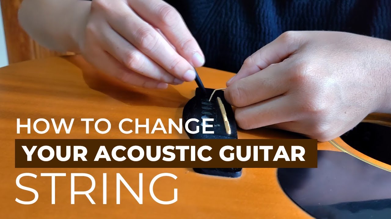 How to Change Your Acoustic Guitar String | How To Restring | Restring ...