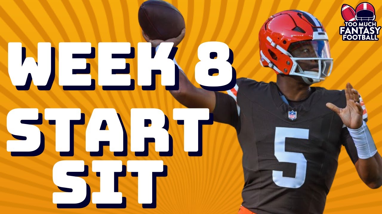 Week 8 Start/Sit Decisions: Avoid These Disasters! - YouTube