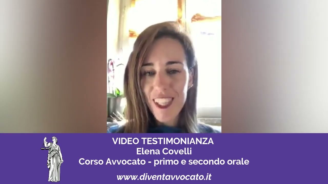 Video testimonianza - Elena Covelli - Corso avvocato - YouTube