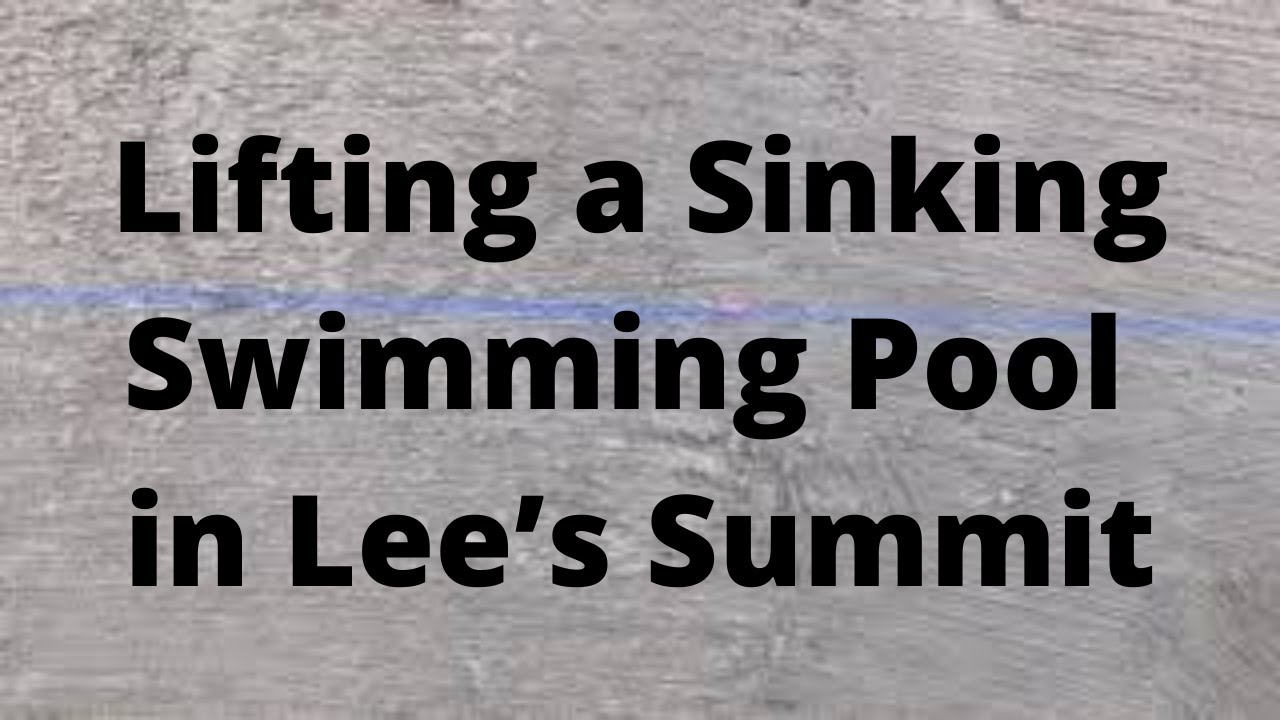Lifting a sinking swimming pool in Lee’s Summit - YouTube