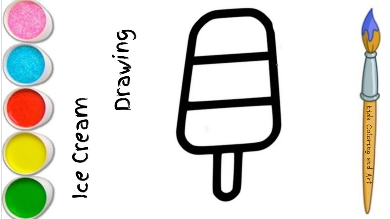 HOW TO DRAW A CUTE ICE CREAM || IceLolly WITH A LOVE HEART CUTE AND ...