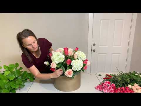 Flower box arrangement tutorial - YouTube