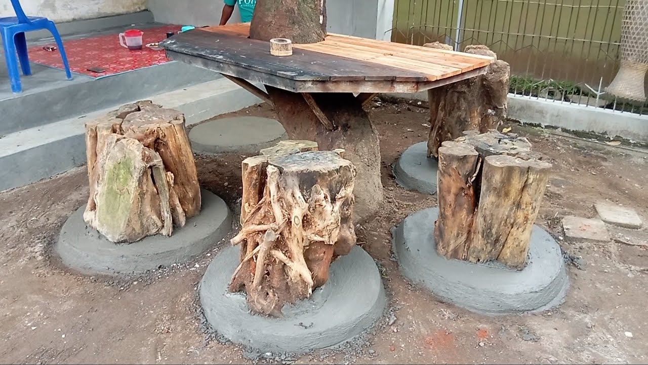 Ternyata Hasilnya.. Membuat Kursi Unik Dari Kayu Beringin Puluhan Tahun ...