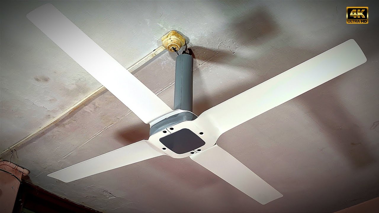 Square Motor Ceiling Fan Gravity Test with Rubber Elastic Rope Wobble ...