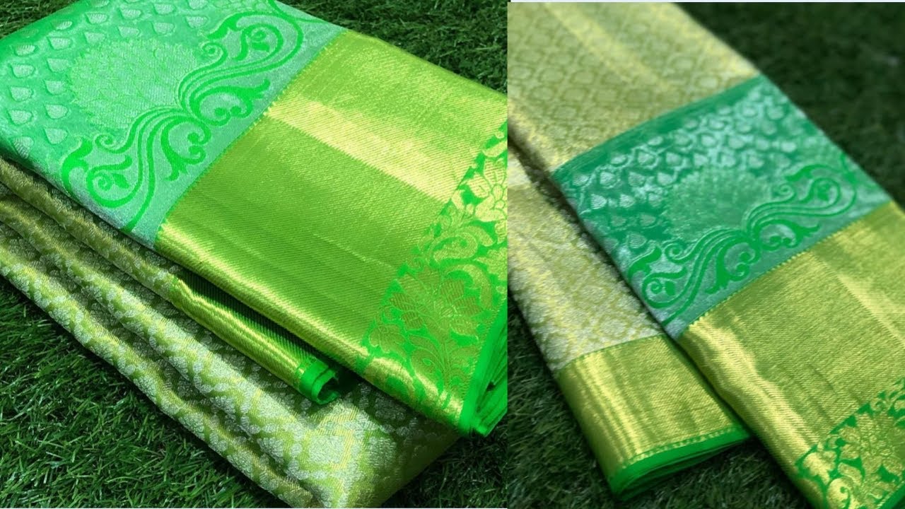 Apple Green Kanchi pattu saree with price || Buy Online Bridal silk ...