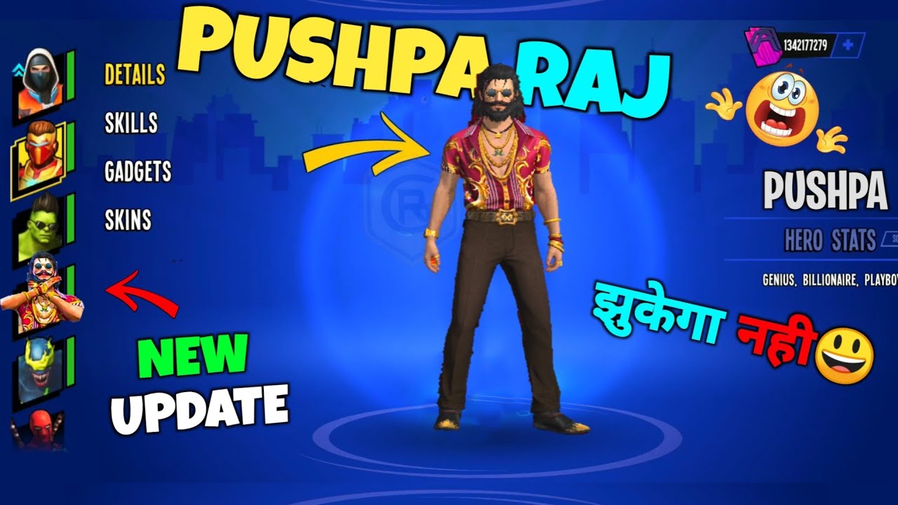 Spider Fighter 3 Pushpa Character & Skin | Spider Fighter 3 New Super ...