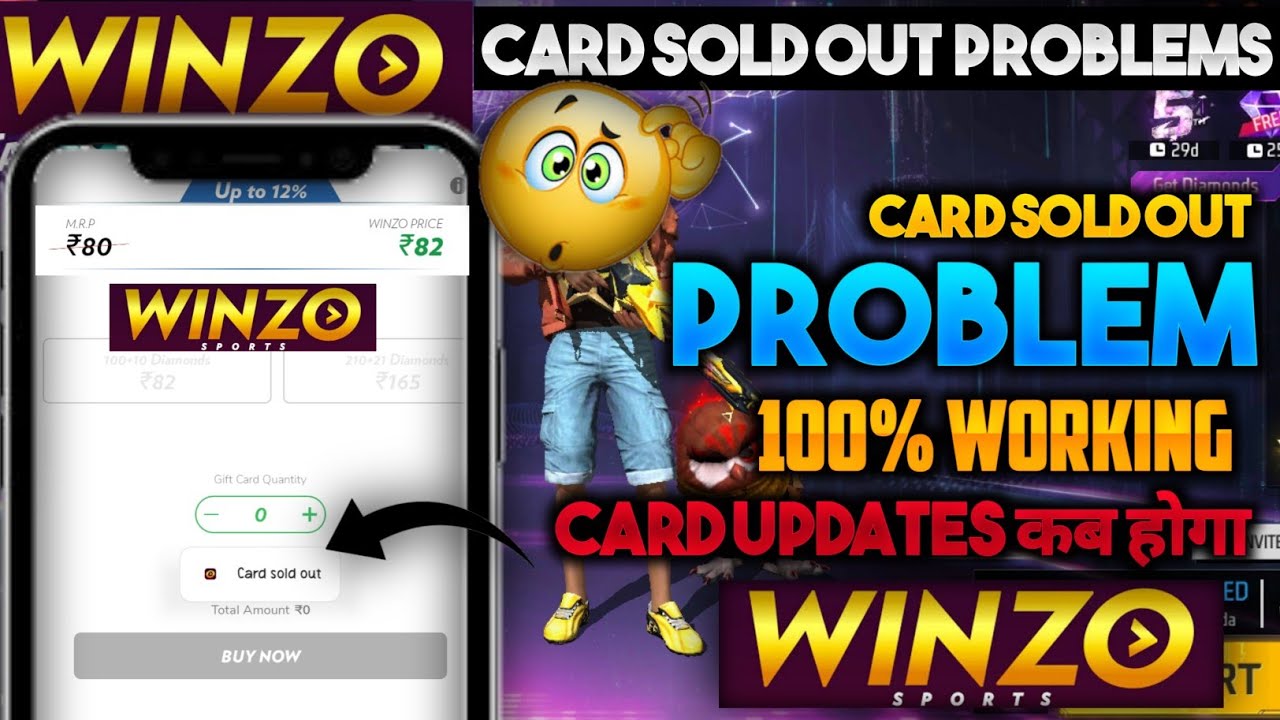 WINZO CARD SOLD OUT 🤬WINZO CARD SOLD OUT PROBLEM🔰WINZO DIMONDS CARD ...