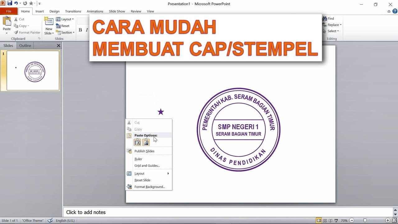 Cara Membuat Stempel | PowerPoint - YouTube
