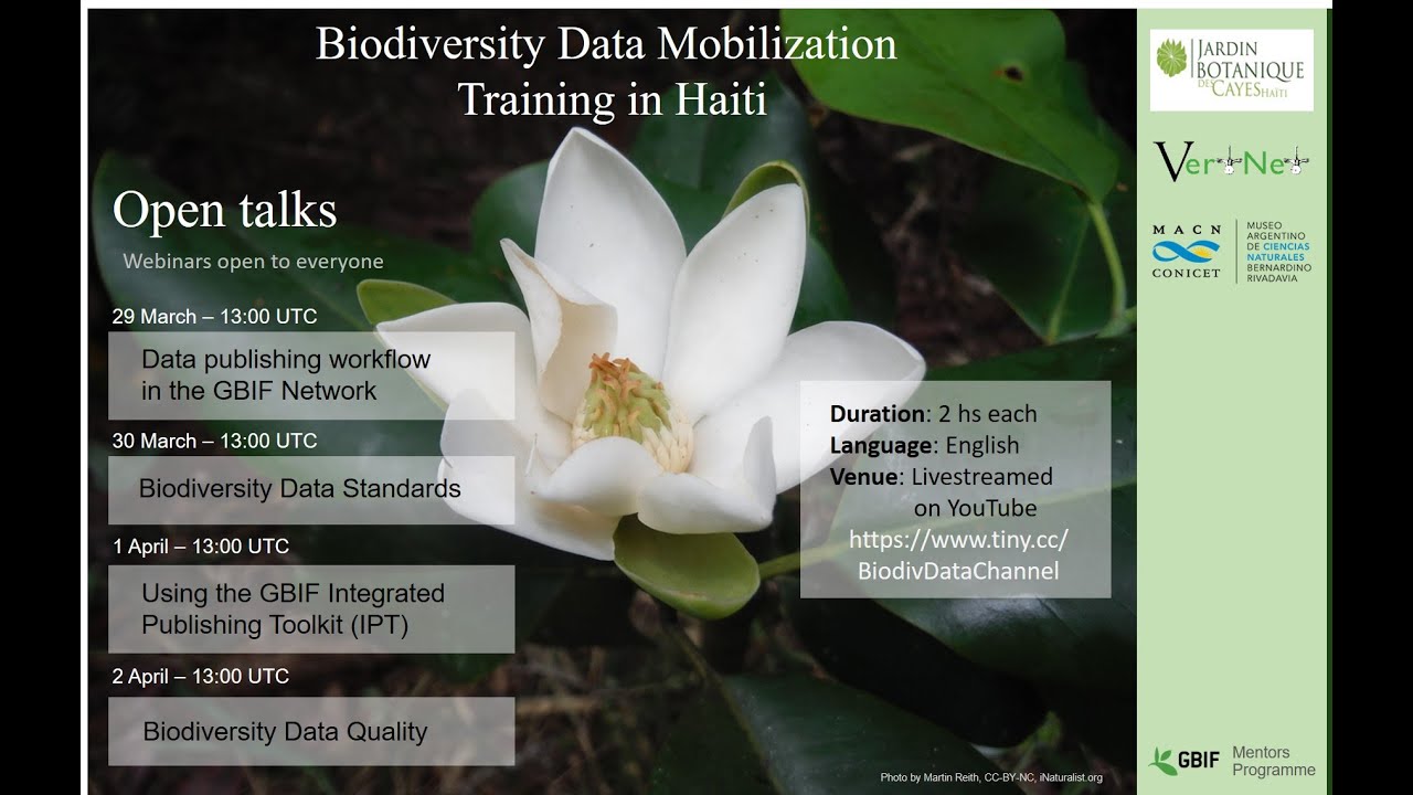 Biodiversity Data Standards - Biodiversity Data Mobilization Training in Haiti - YouTube