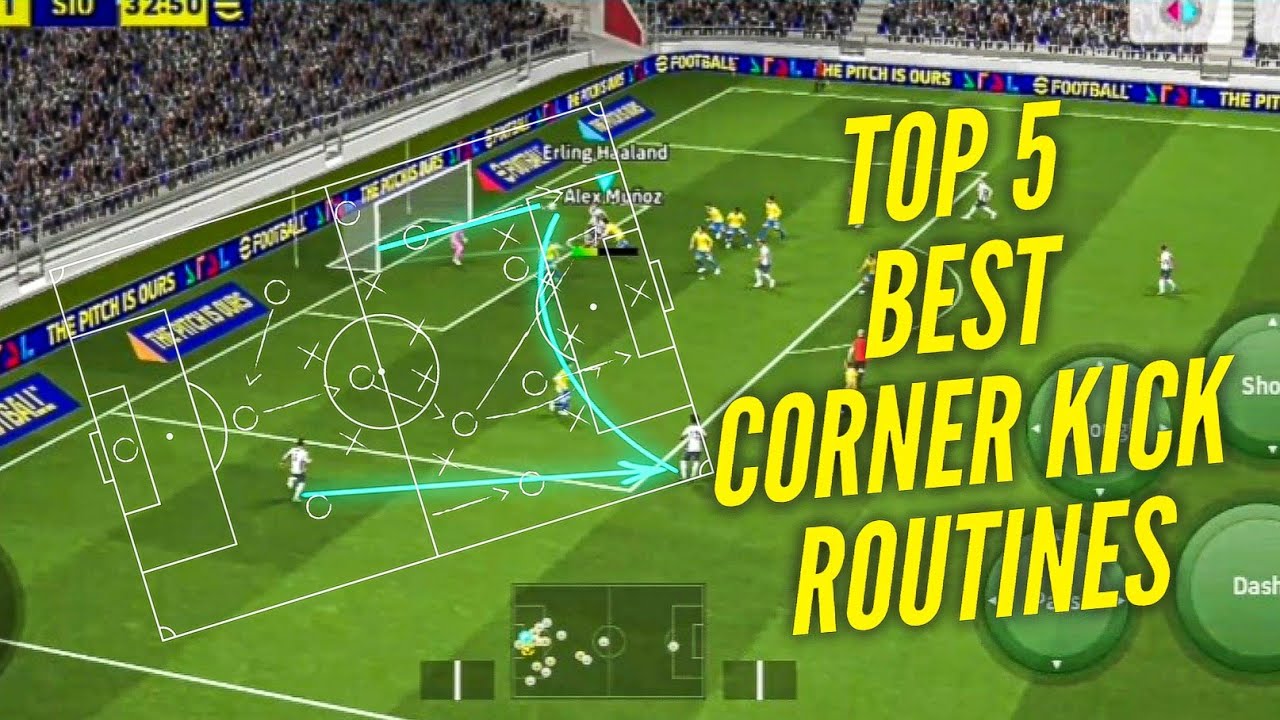 Top 5 best corner routines to score more goal in efootball 25 | PRO ...