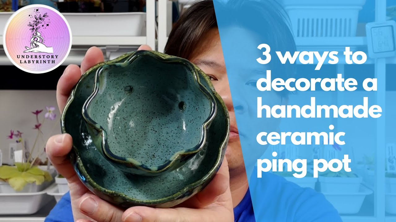 3 ways to decorate a handmade ceramic ping pot - YouTube