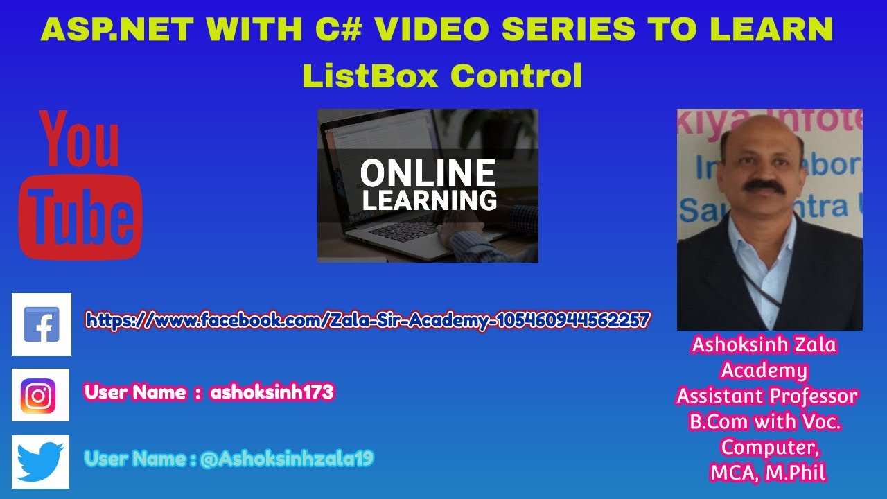Listbox Control In Aspnet C Youtube