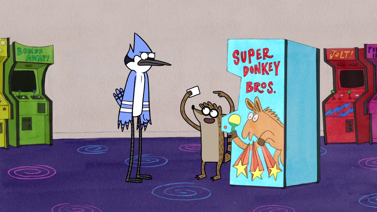 Regular Show - Rigby Beats The World Record Of A Game - YouTube