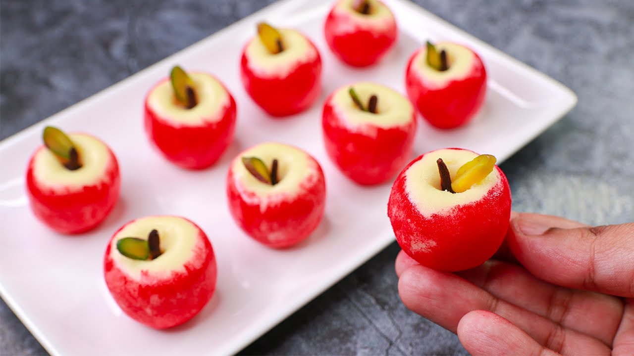 Apple Peda Sweet | Instant Milk Peda | #Shorts - YouTube