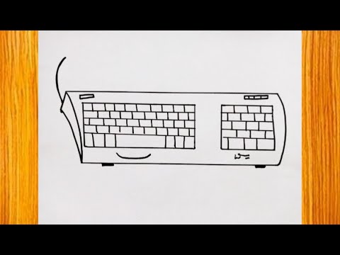 How To Draw A Simple Keyboard / computer keyboard. - YouTube