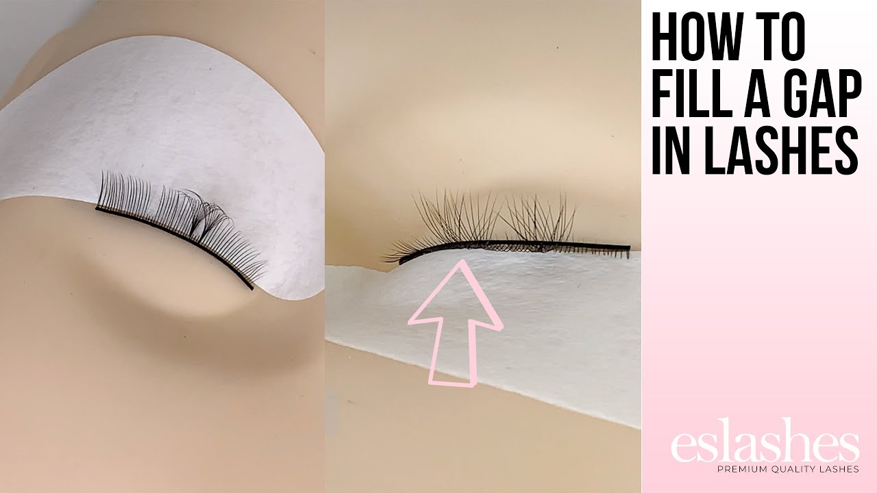 How To Fill A Gap In The Lashes For Eyelash Extensions - YouTube