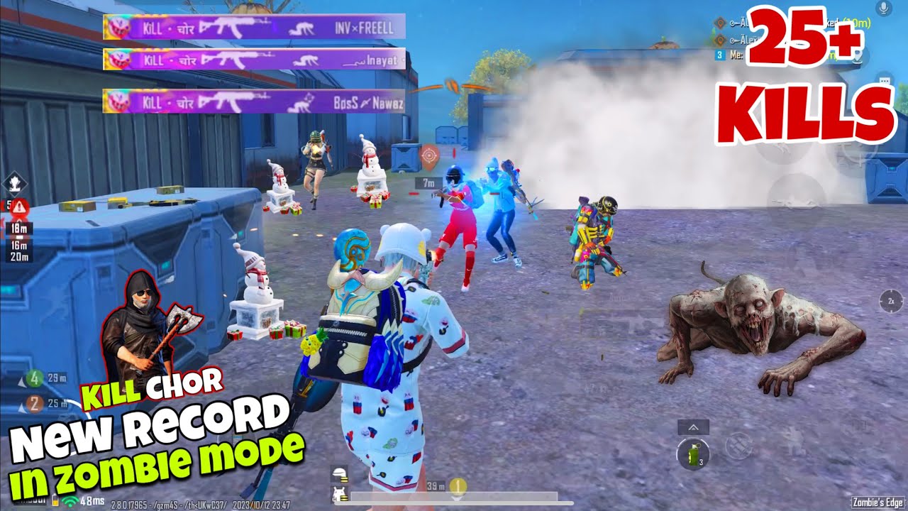 🔥 I MADE A MY NEW RECORD IN ZOMBIE EDGE MODE | BEST 1VS4 CLUTCH | BGMI ...