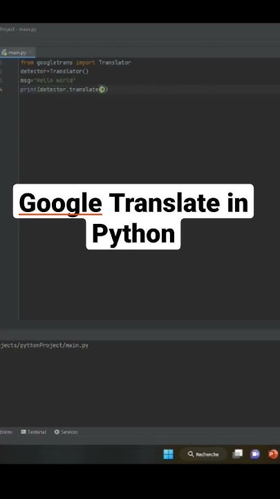 Google Translate In Python #shorts #onetechman #coding #python # 