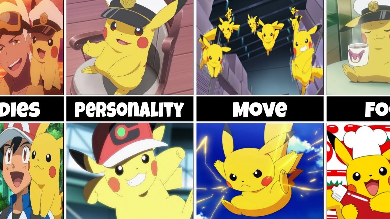 Comparison: Captain Pikachu and Ash's Pikachu | Pokemon Horizons - YouTube