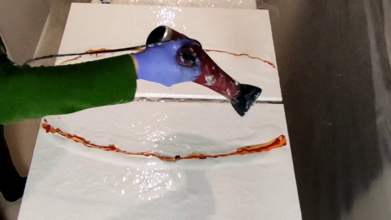 Acrylic pouring process, czyli jak powstało dzieło pt. "Proces"? - YouTube