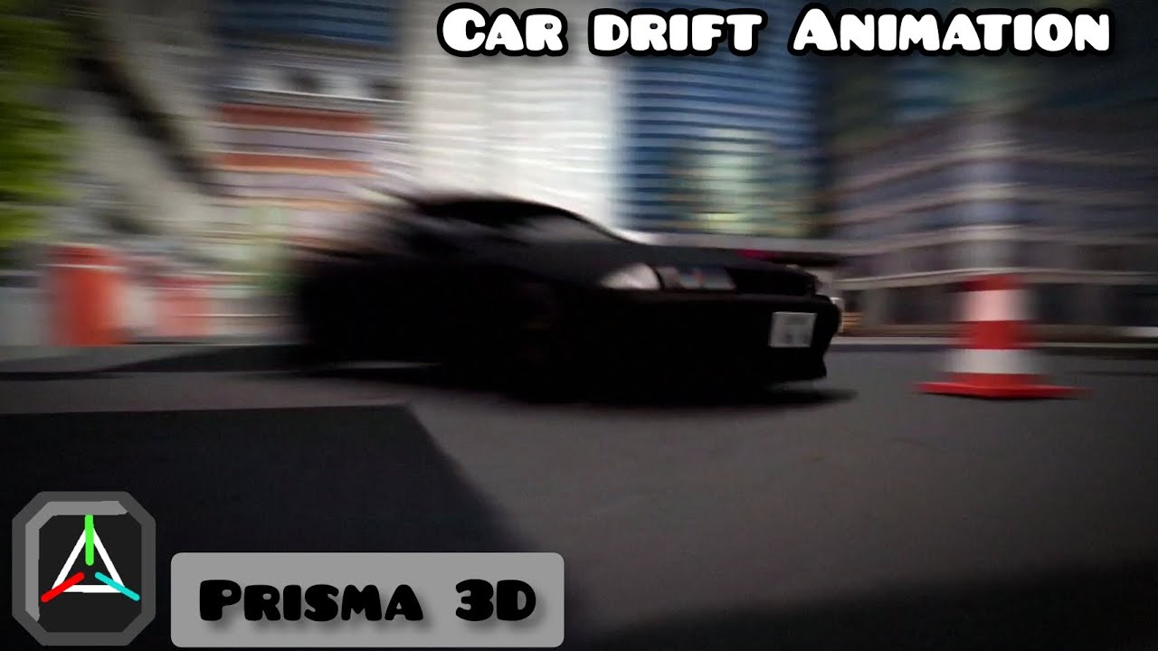 Car Drift Animation - Made on a Mobile Phone [Prisma 3D] - YouTube