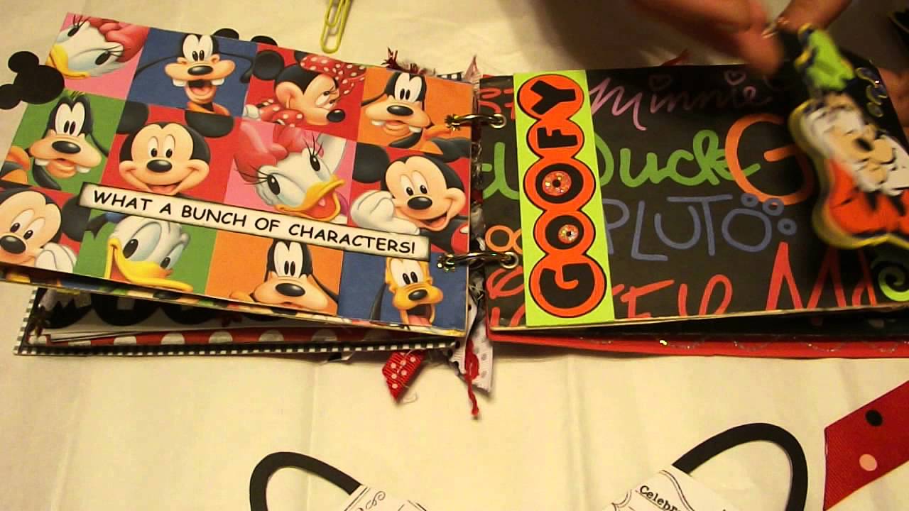 Mickey Minnie Mouse Disney World Magical Moments File Folder Mini Album ...