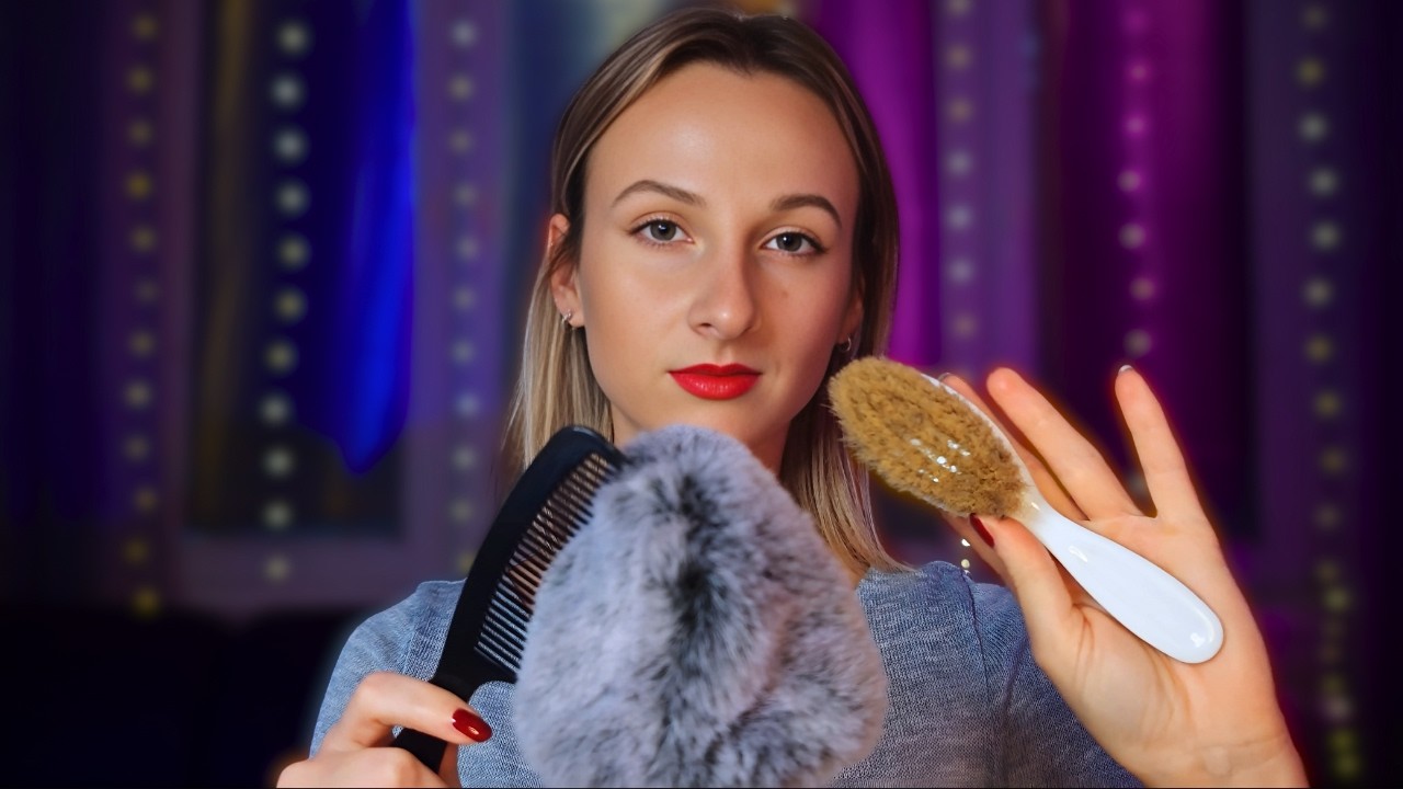 4K ASMR | Fluffy Mic Brushing & Scratching 🌛 (No Talking) - YouTube