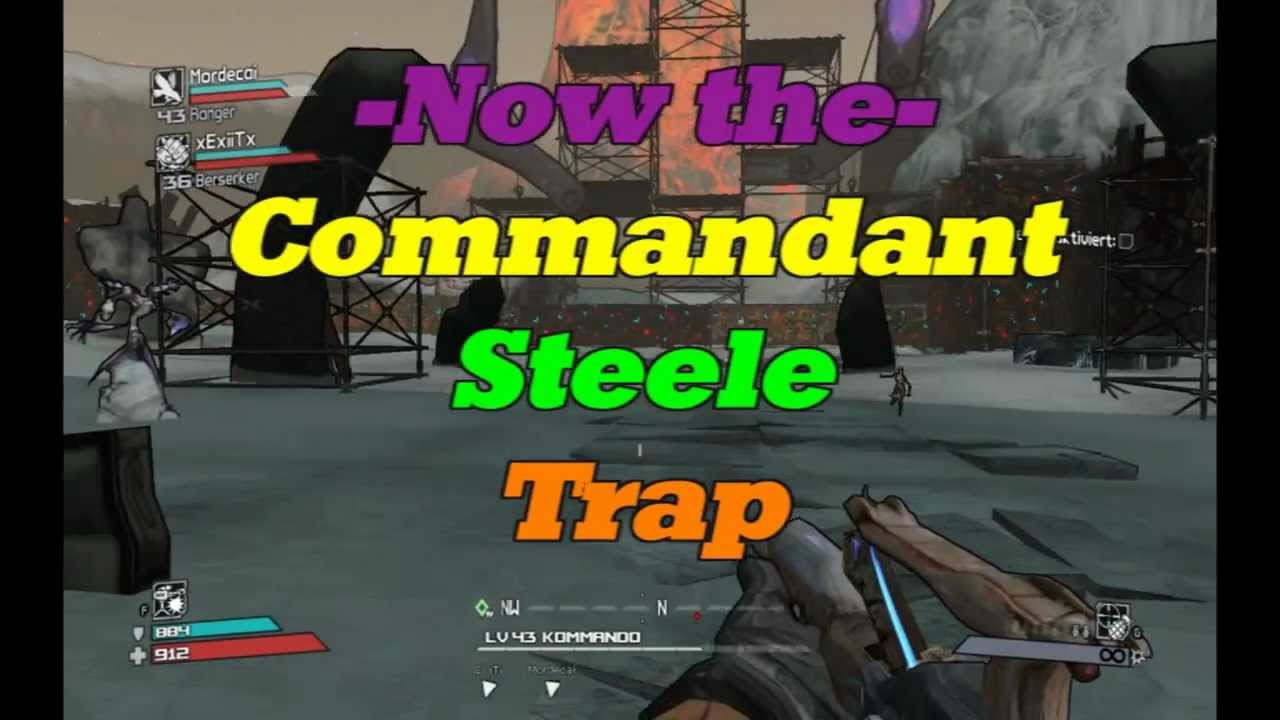 Borderlands: Gameplay [Kill D-Fault and Commandant Steele-Trap] - YouTube
