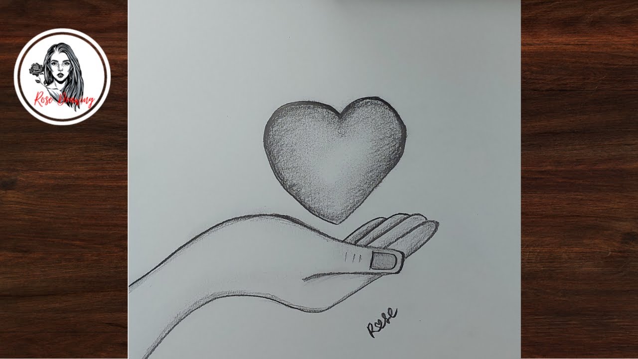 Heart and Hand Pencil Drawing | Easy Drawing Step by Step - YouTube